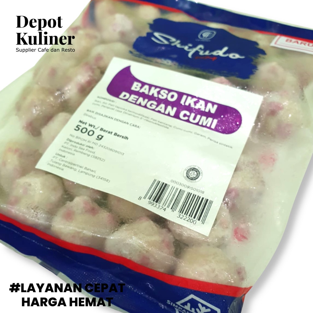 Jual Shifudo Bakso Ikan dengan Cumi 500 Gr - Baso Ikan Cumi - Bahan ...