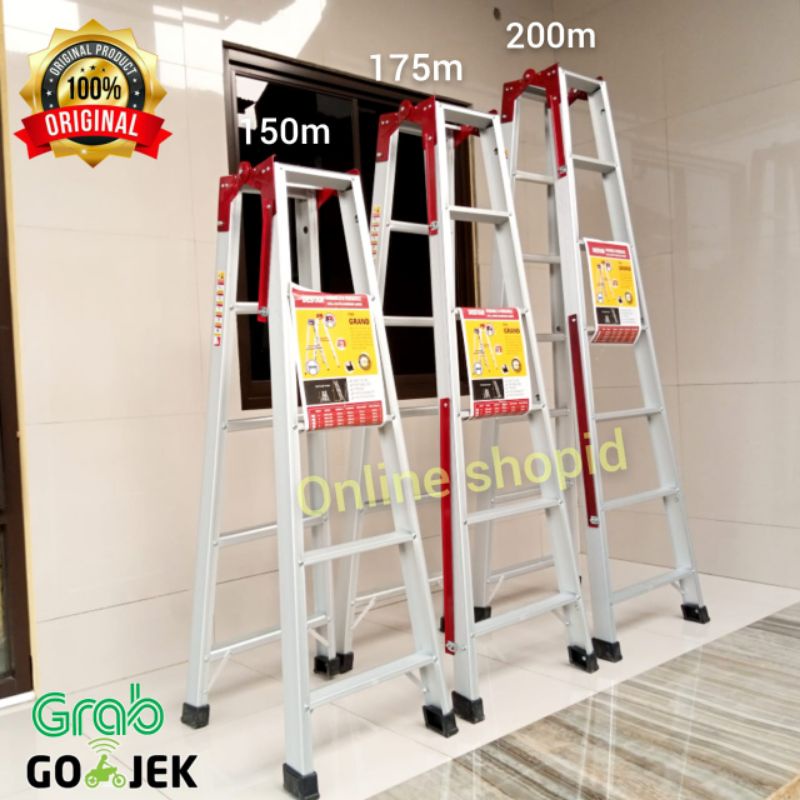 Jual Tangga Lipat Alumunium / Jumbo Tipe Grand - Ukuran 2m / 1.7m / 1 ...