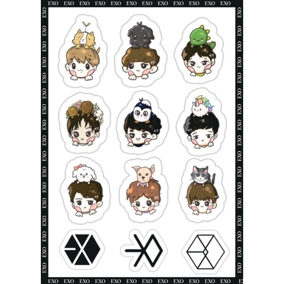 Jual [UNCUT] STICKER HP KPOP A6 STIKER MINI STIKER AESTHETIC STIKER EXO ...