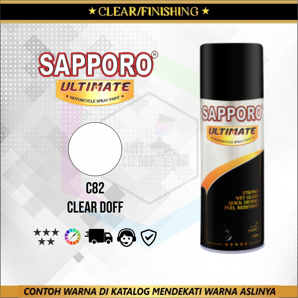 Jual SAPPORO ULTIMATE C82 CLEAR DOFF 400ML.CAT SEMPROT CLEAR DOFF COCOK ...