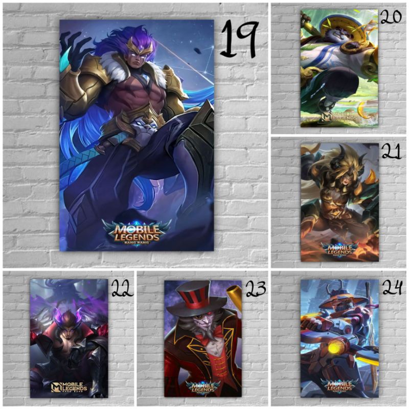 Jual POSTER DINDING MOBILE LEGENDS 20-40/TANPA BINGKAI. | Shopee Indonesia