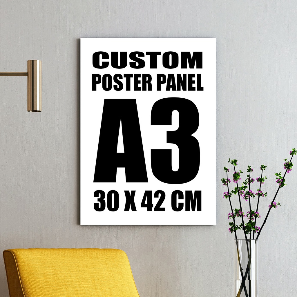 Jual Custom Poster Kayu Panel A3 30x42cm | Shopee Indonesia