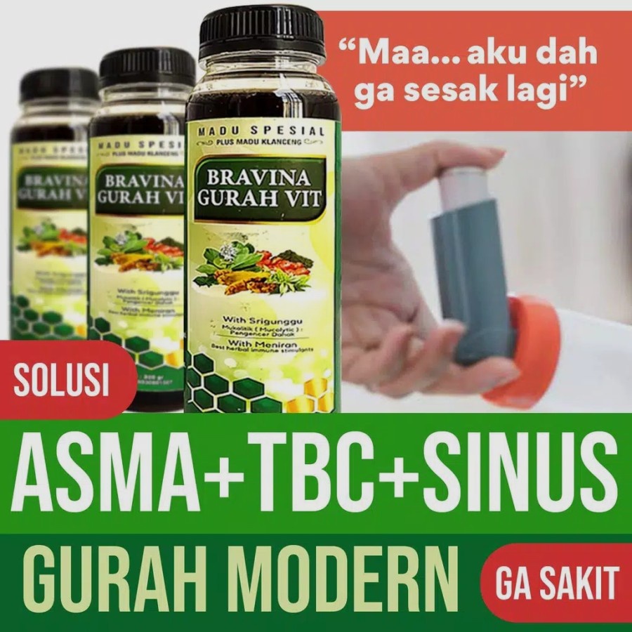 Jual MADU BRAVINA GURAH VIT mengobati flu, demam, asma, sinusitis ...