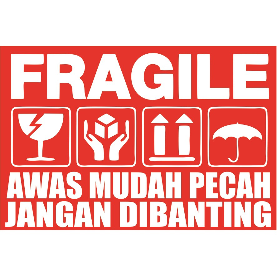 Jual LABEL STIKER STICKER JANGAN DIBANTING FRAGILE MUDAH PECAH | Shopee ...
