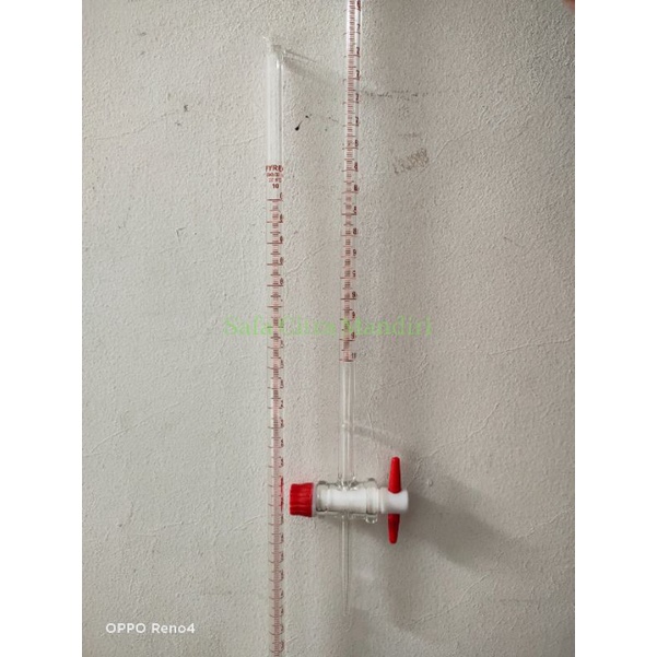 Jual Buret 10ml Pyrex Kran Teflon Buret Alat Kompresi Volume Buret ...