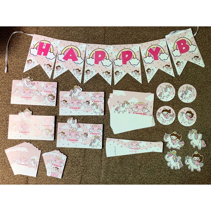 Jual Paket Printable Dessert table / Label Ulang Tahun Unicorn cute ...