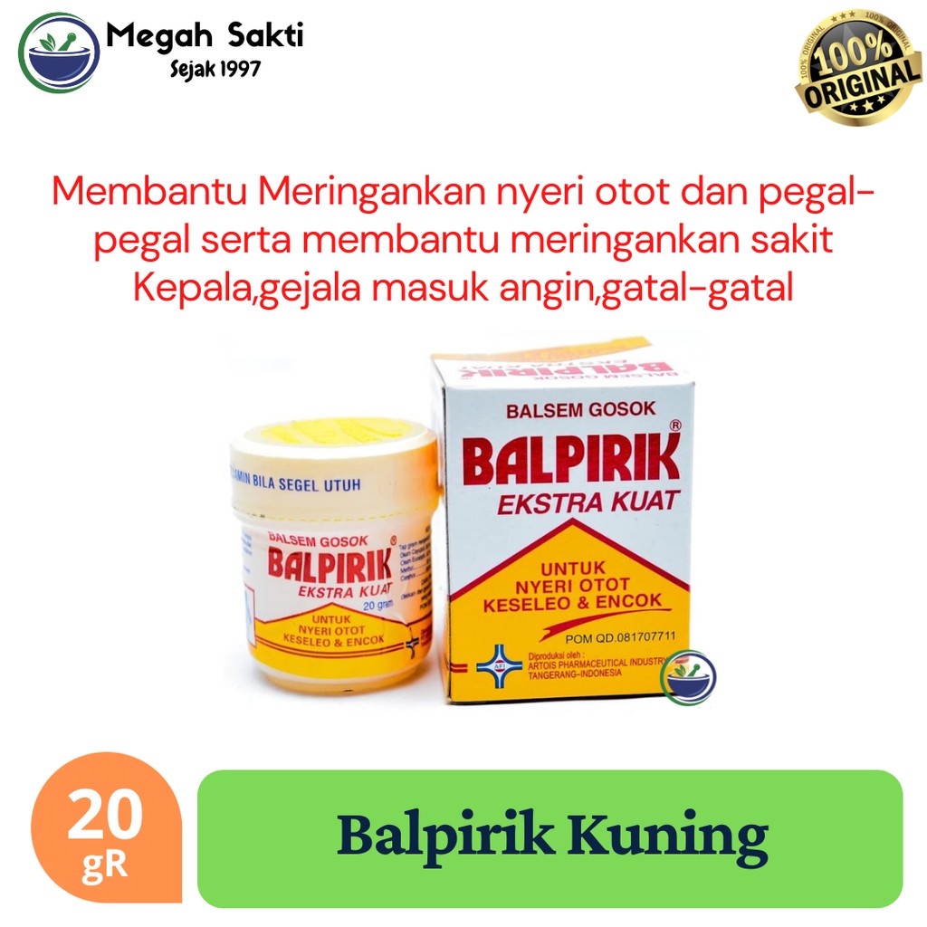 Jual Balsem Balpirik Kuning / Balsem Kuning Balpirik 20 gR | Shopee ...