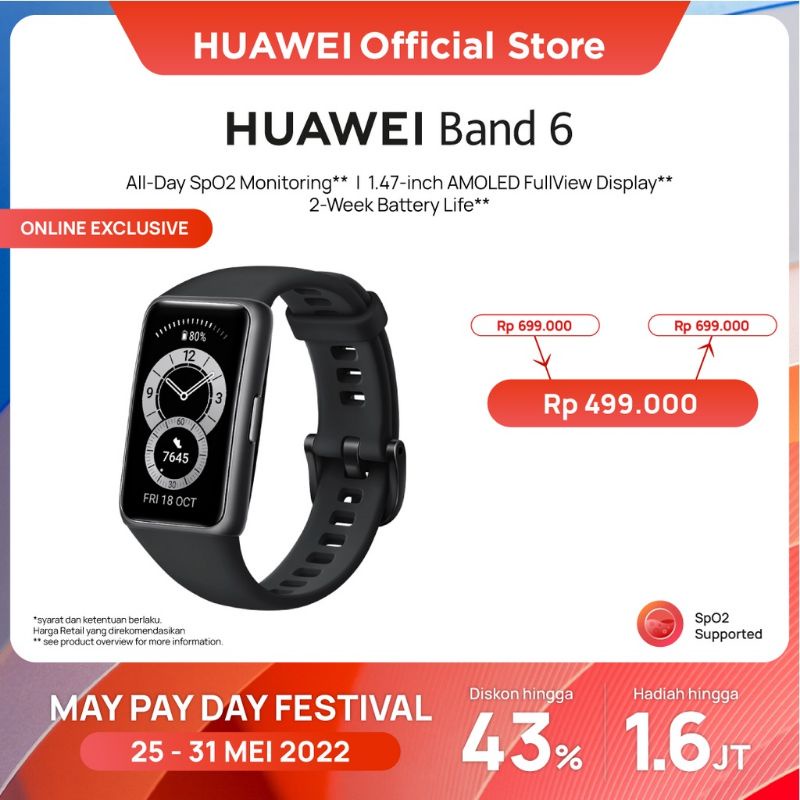 Jual HUAWEI Band 6 Smartwatch SmartBand Original | Jam Tangan Pintar ...