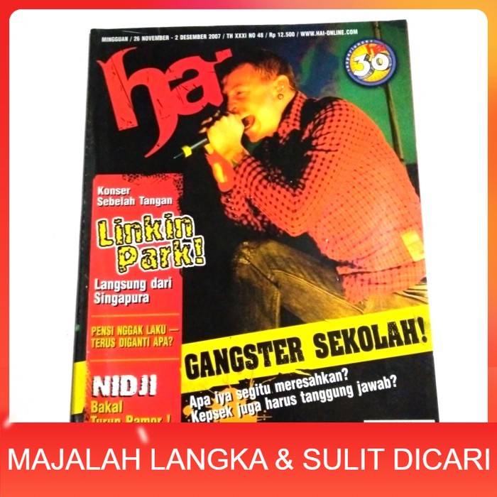 Jual Majalah HAI No.48 Des 2007 Cover CHESTER BENNINGTON Langka | Shopee Indonesia