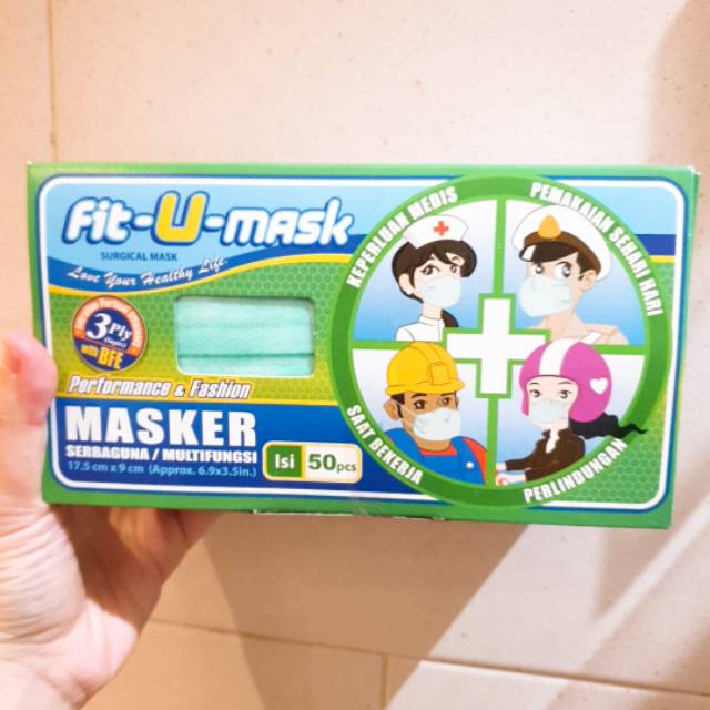 Jual Fit U Mask ( Masker 3ply ) | Shopee Indonesia