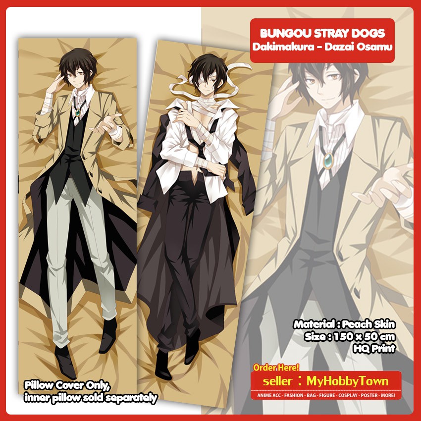 Jual Sarung Bantal Anime Dakimakura Bungou Stray Dog : Osamu Dazai ...