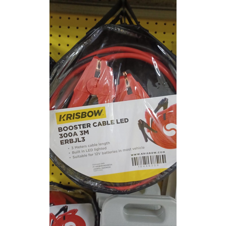 Jual Krisbow Booster Cable LED 300A 3m ERBJL3 KW10446309 / Kabel Jumper ...