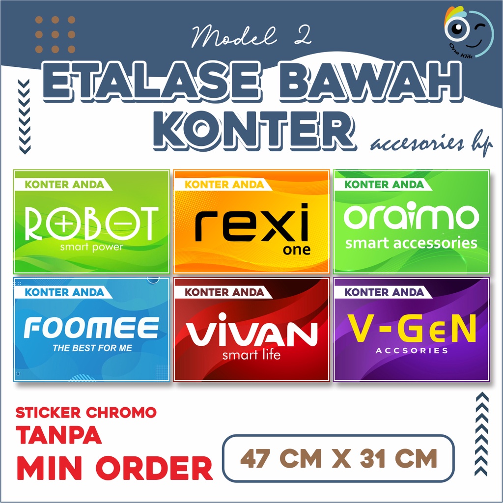 Jual Stiker Etalase Konter Bagian Bawah Model Aksesories HP / Stiker ...