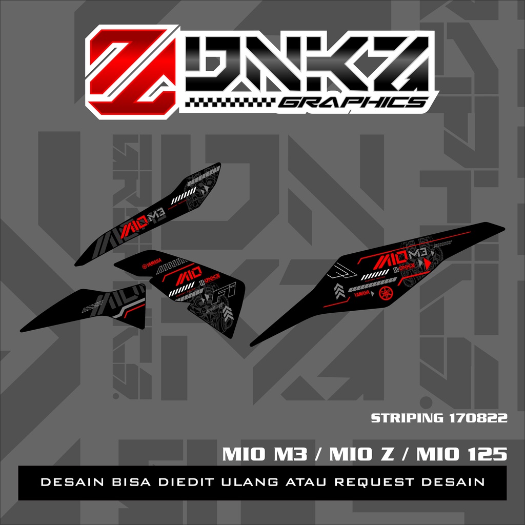 Jual Stiker Mio M3 Decal Striping Mio M3 / Mio Z / Mio 125 ST170822 ...