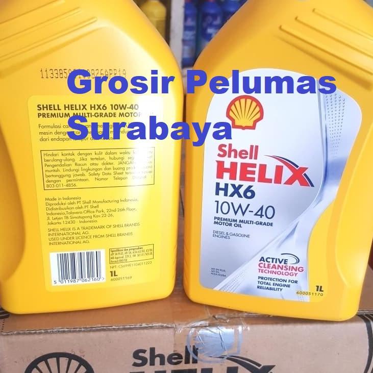 Jual Oli Mesin Bensin Original Barcode Scan Shell Helix Hx6 10W/40 10W ...