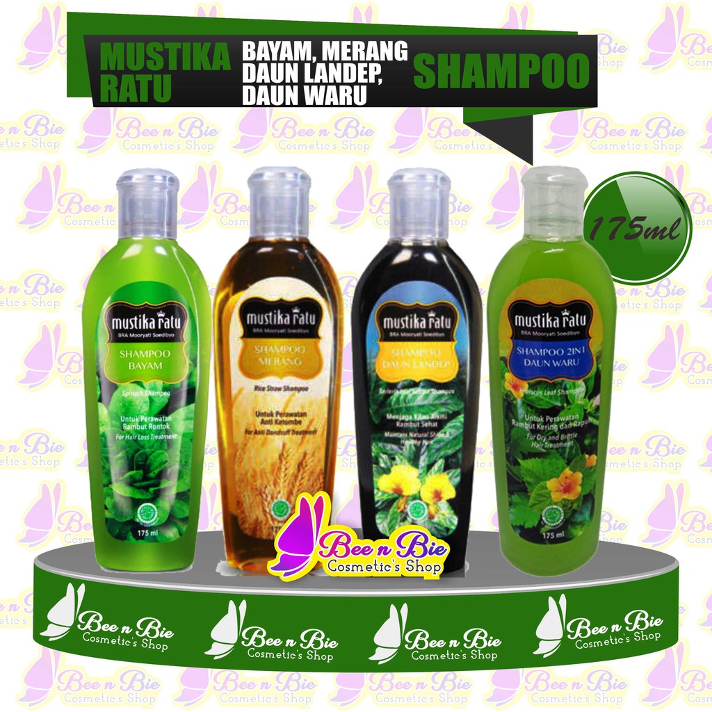 Jual bnb Mustika Ratu Shampoo 175ml sampo bayam sampo merang sampo daun ...