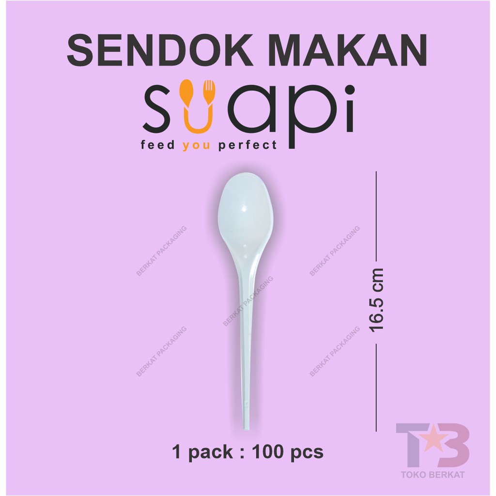 Jual Sendok Makan SUAPI PUTIH DAN TRANSPARAN ISI 100bj / Sendok Plastik ...