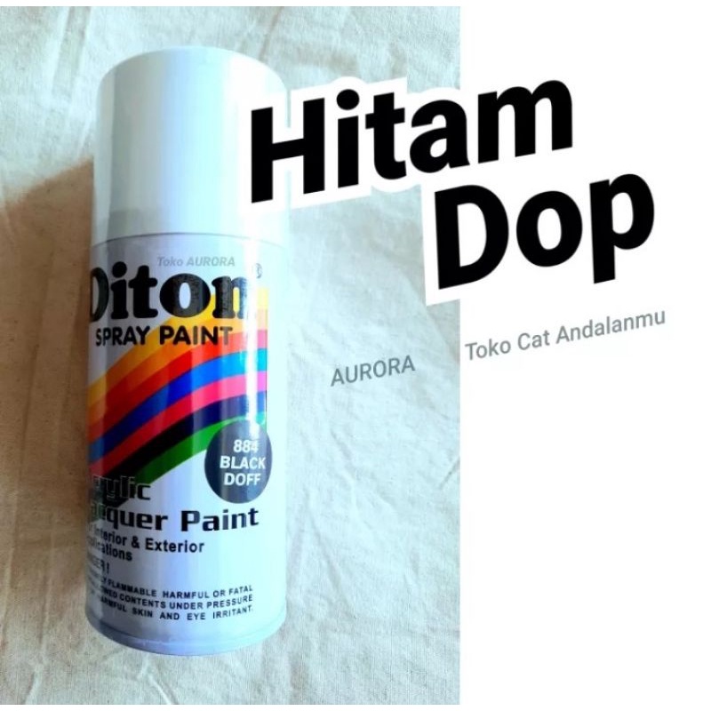 Jual Diton Black Doff 884 Hitam Dof Dop Flat Cat Pilok Tahan Bensin ...