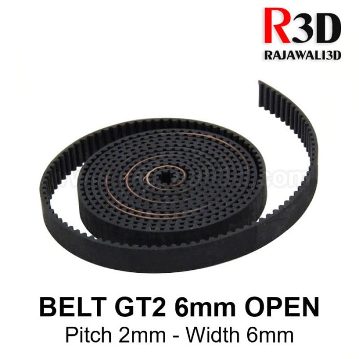 Jual GT2 Timing Belt Pitch 2mm width 6mm per meter | Shopee Indonesia