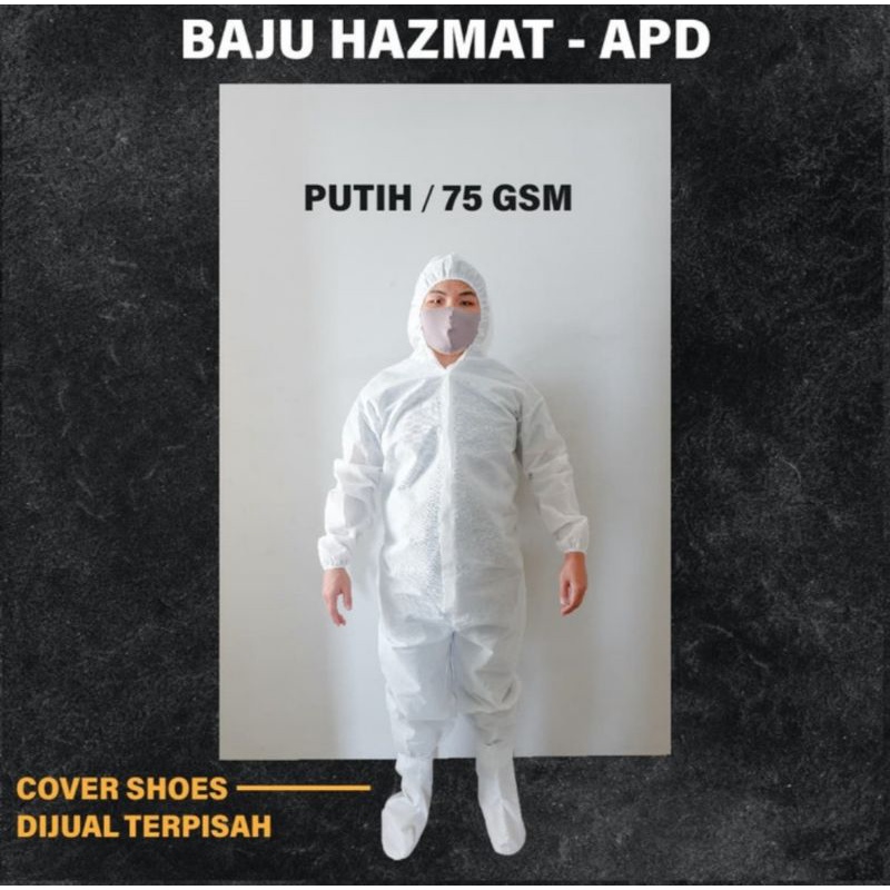 Jual APD Hazmat 75 GSM Kemenkes - Baju APD Hazmat Cover All Alat ...