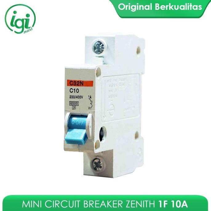 Jual !!!!!!] MCB LISTRIK ZENITH 1P 10A / MINI CIRCUIT BREAKER 1P 1POLE ...