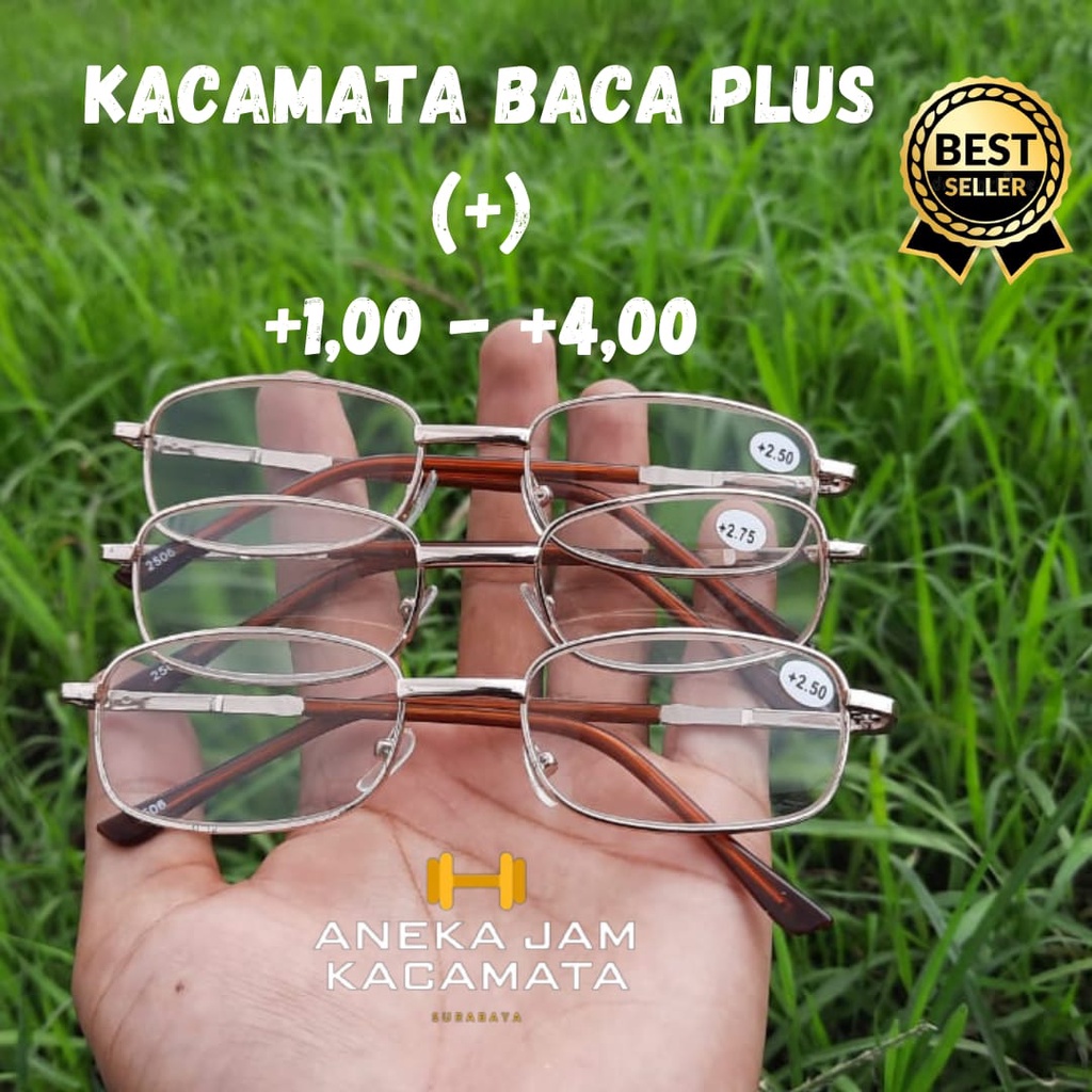 Jual KACAMATA BACA PLUS(+) FRAME TITANIUM TYPE 389.IL UKURAN +1,00 - +3 ...