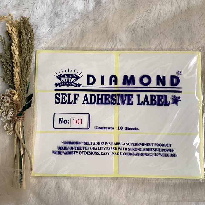 Jual Label 101 Sticker Nama Merk Diamond Termurah / Stiker Kertas ...