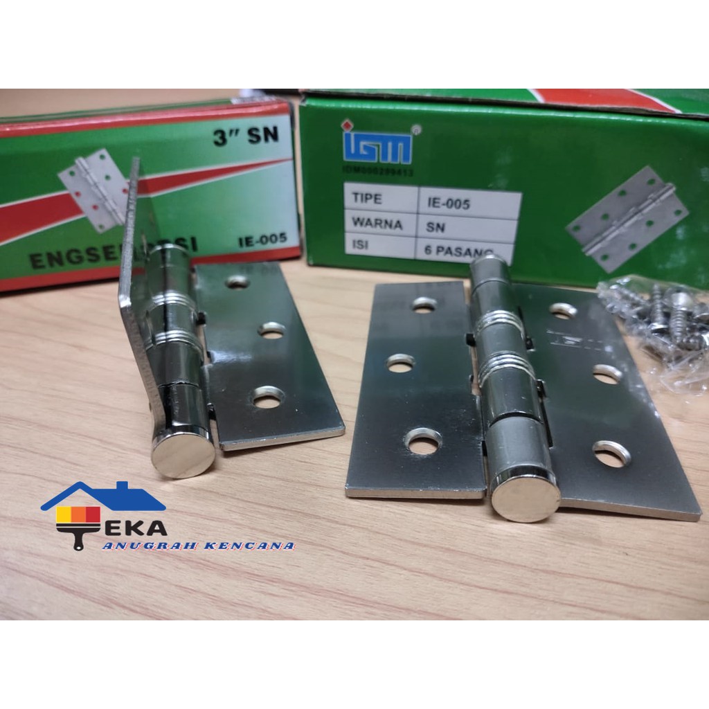 Jual EAK Engsel Tebal Stainles 3" Inch Bagus / Engsel Pintu Jendela ...