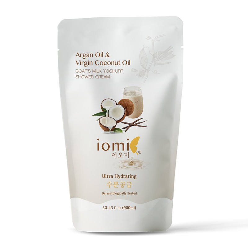 Jual IOMI Goat's Milk Yoghurt Refill Showerr Cream 900ml | Argan oil ...