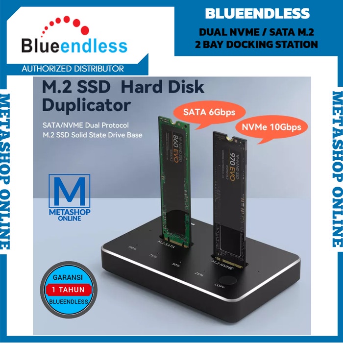 Jual Blueendless Docking Station 2 Bay Dual NVME NGFF SATA SSD M.2 USB 3.1 | Shopee Indonesia