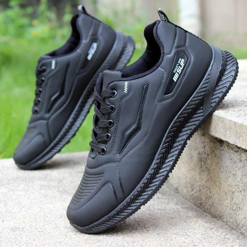 Jual Gio Saverino Sepatu Sneakers Pria Hitam Joker | Shopee Indonesia