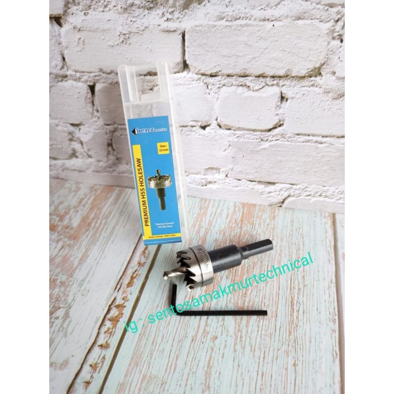 Jual BENZ 22 MM Hole Saw Besi HSS Mata Bor Pembolong Besi 22mm | Shopee ...