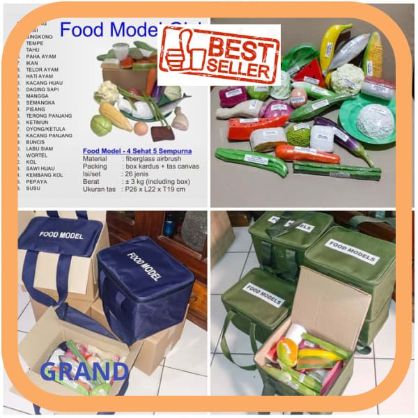 Jual Food model gizi 4 sehat 5 sempurna (isi 26 jenis) | Shopee Indonesia