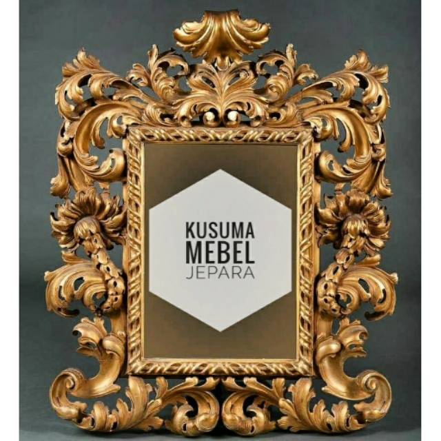 Jual Figura Ukir Relief Motif Rococo Kayu Jati (Panjang 100cm, Lebar ...