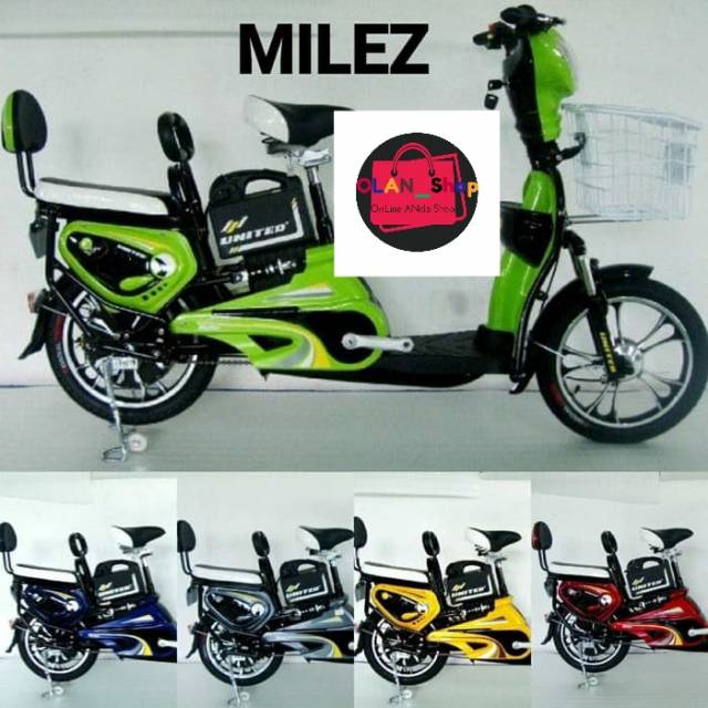 Jual United Sepeda Listrik Milez Selis with Accu Brand Bosch Produk Ori ...