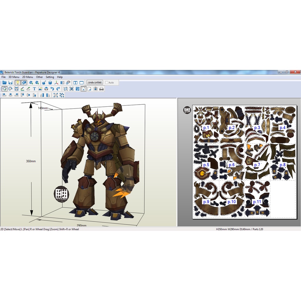 Jual Belerick Torch Guardian Papercraft | Shopee Indonesia