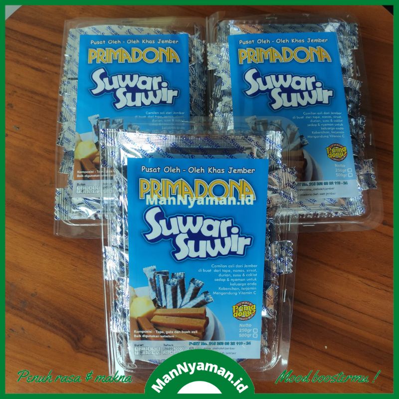 Jual Suwar Suwir Khas Jember Primadona 250 gram Aneka Rasa | Shopee Indonesia