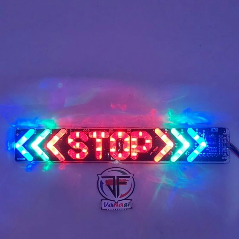 Jual Lampu LED Variasi Tulisan STOP 20cm RGB ( Bisa Kedip dan Sen Kiri ...