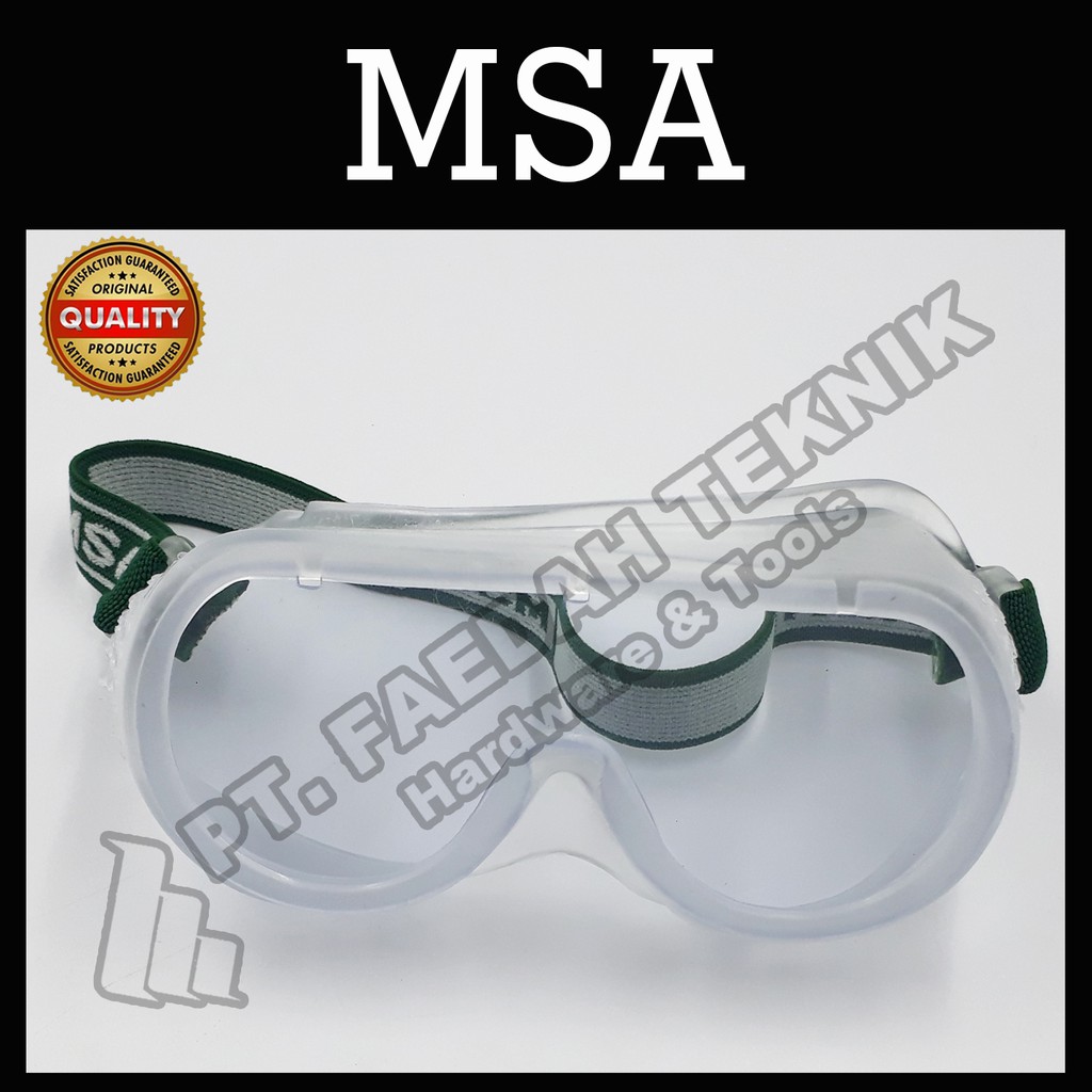 Jual Kaca Mata Safety / Safety Goggles Merk MSA | Shopee Indonesia