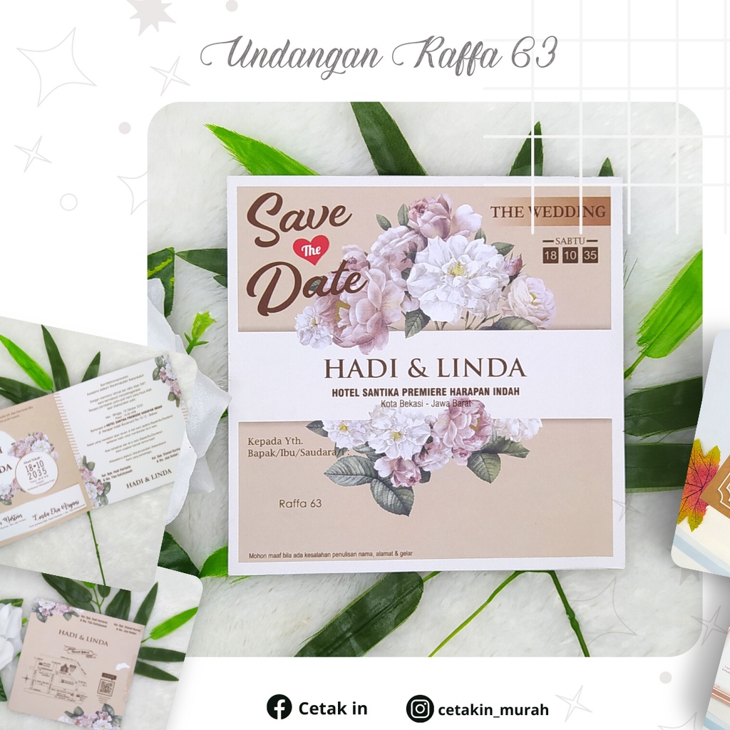 Jual Undangan Pernikahan Brief Card unik aesthetic Elegan Rustic ...