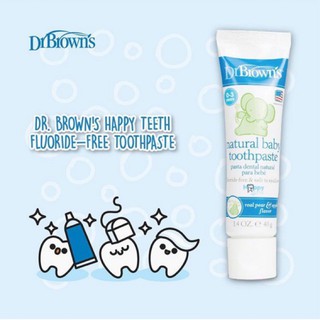 Jual Dr.Brown's Natural Baby Toothpaste (Pasta Gigi Anak) 40gr | Shopee ...