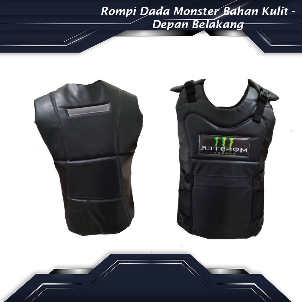 Jual Rompi Dada Monster Bahan Kulit - Depan Belakang | Shopee Indonesia
