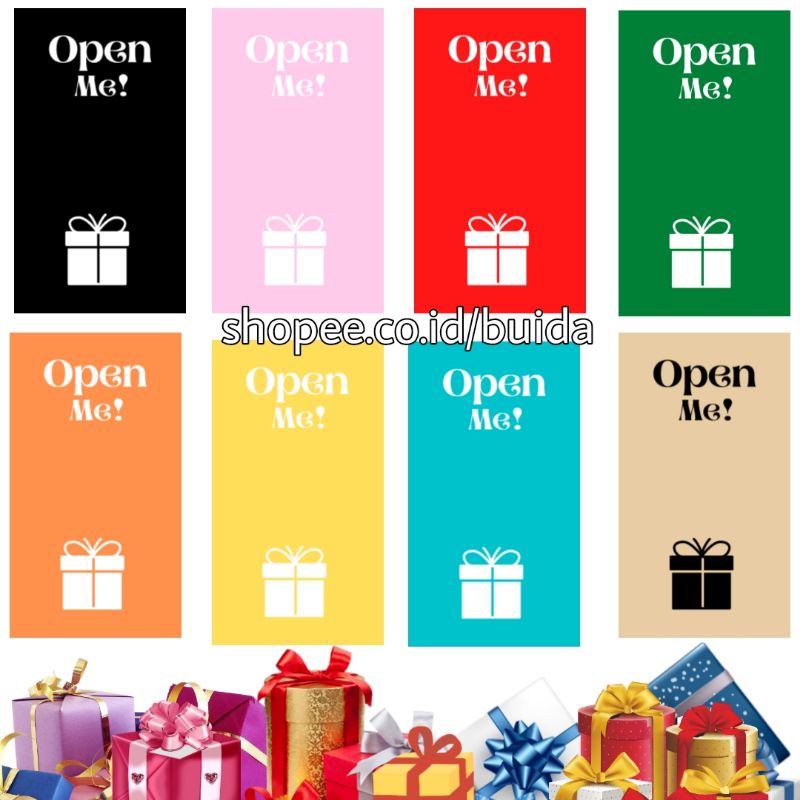 Jual Stiker Open Me Sticker Label Segel Kemasan Dus Box Kotak Kue Paket ...
