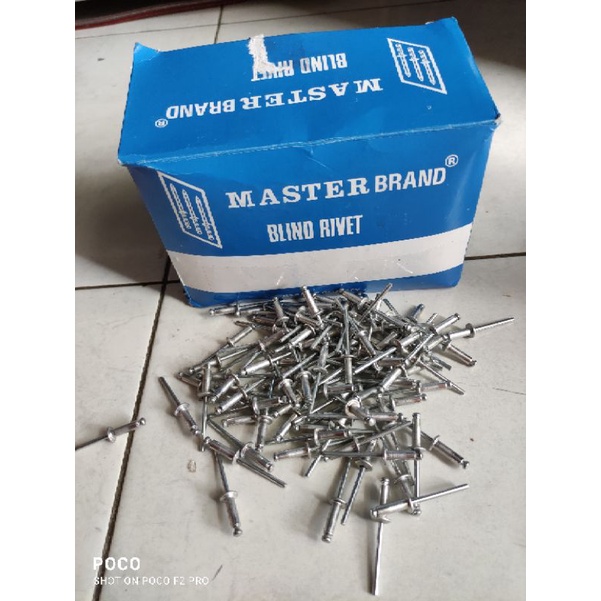 Jual Paku Blind Rivet Rifet Ripet Master Brand FB 550 4mm x 12,7mm 50 ...