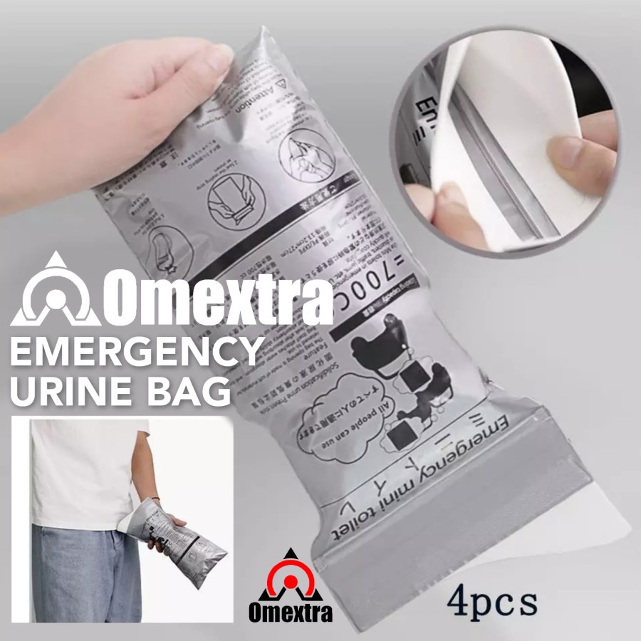 Jual 4pcs Emergency Urine Bag Omextra Kantong Kencing Darurat Car urine ...
