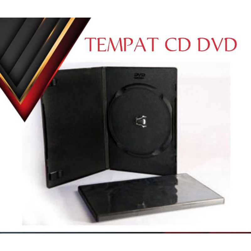 Jual Tempat cd dvd case plastik hitam single kotak penyimpanan kosong | Shopee Indonesia