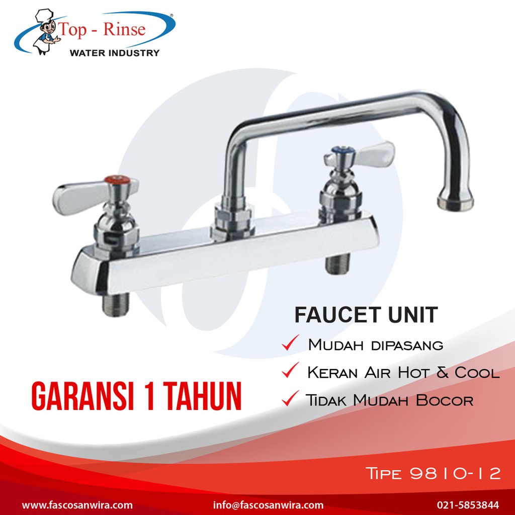 Jual Top rinse / pre rinse mix faucet rinse 9810-12 hot cold keran air | Shopee Indonesia
