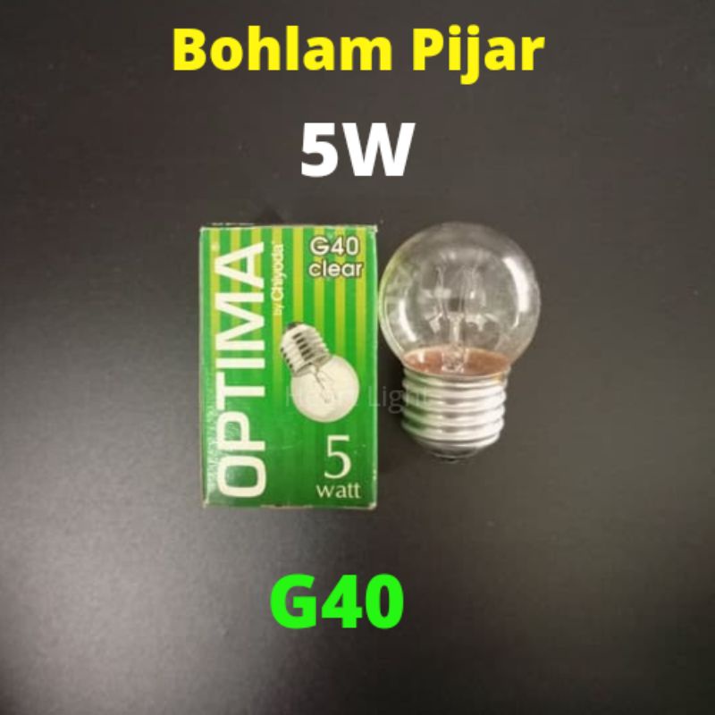 Jual LAMPU PIJAR OPTIMA 5WATT KUNING G40/BOHLAM PIJAR 5W KUNING MURAH ...