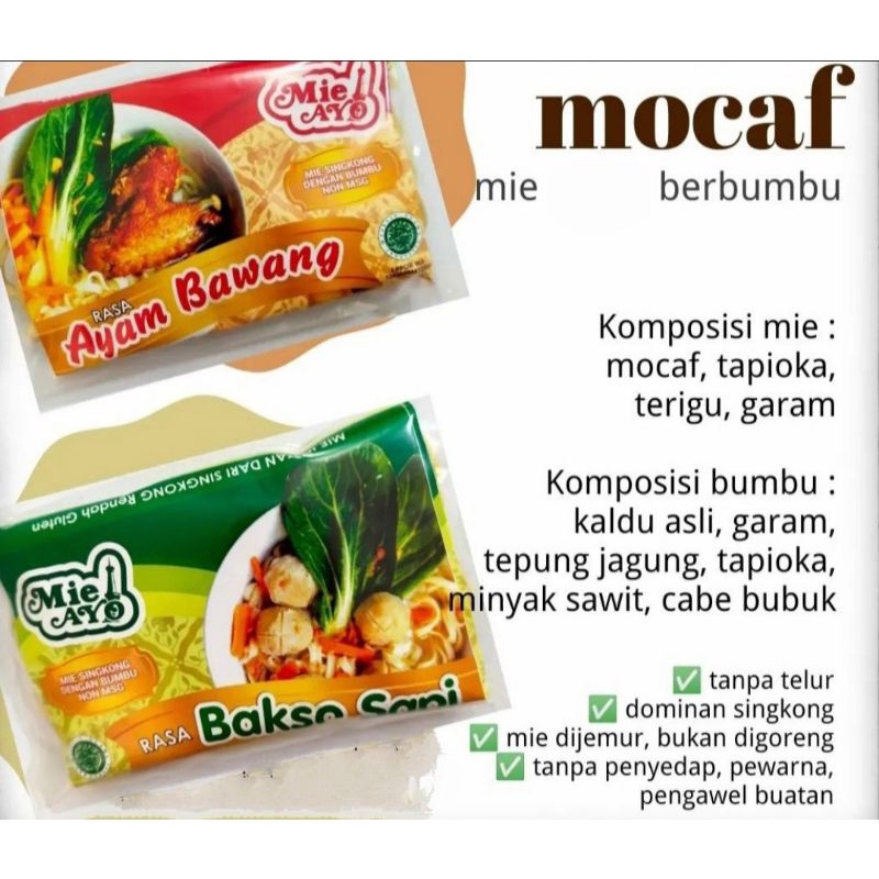 Jual Mie Ayo Mocaf (Mie Singkong dengan Bumbu Non Msg) | Shopee Indonesia