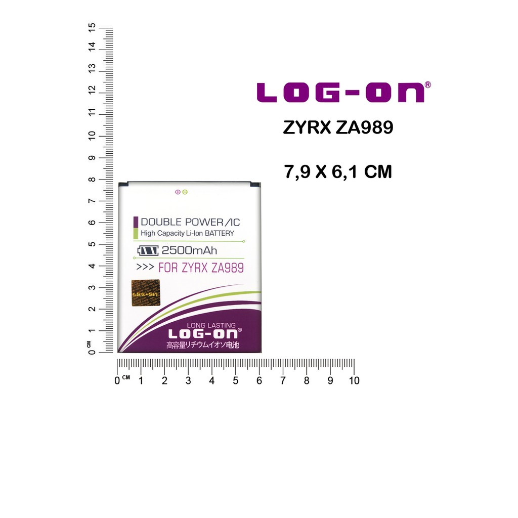 Jual LOG ON BATERAI ZYREX ZA989 LOG-ON BATRE DOUBLE POWER DOUBLE IC BATTERY | Shopee Indonesia